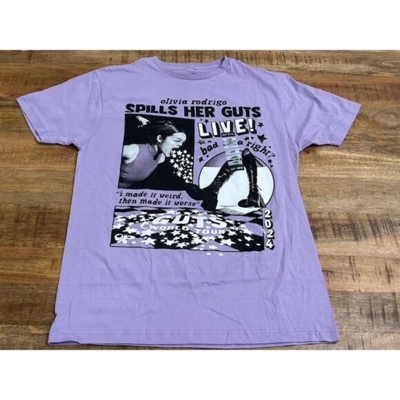 Olivia Rodrigo | Shirts | Olivia Rodrigo Spills Her Guts Tshirt L Large ...